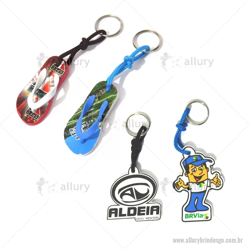 Chaveiro Emborrachado Simples Com Cordão Personalizado - ALLGOCHV043 ...